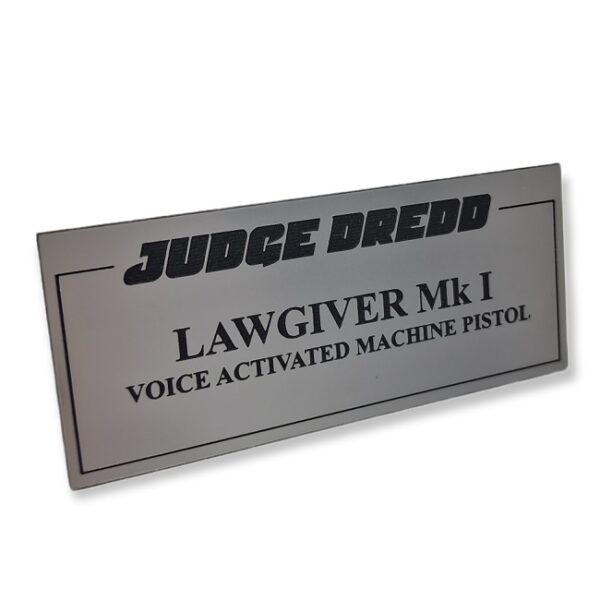 Prop Display Plaques - Judge Dredd