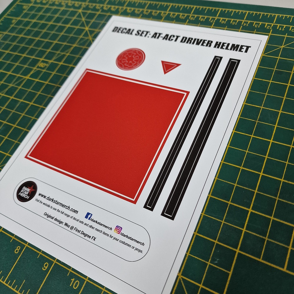 Helmet decal set - Star Wars AT-ACT Driver